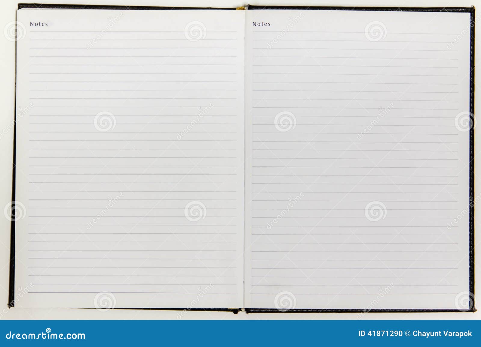 Blank white notebook paper stock photo. Image of notebook - 41871290