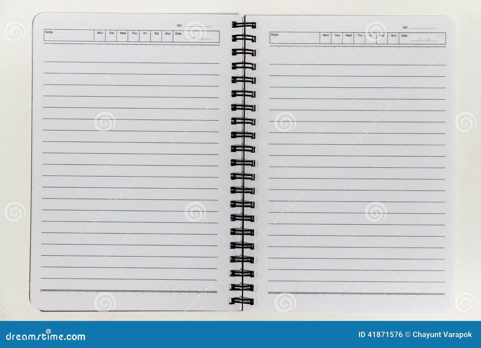 Blank white notebook paper stock photo. Image of cover - 41871576