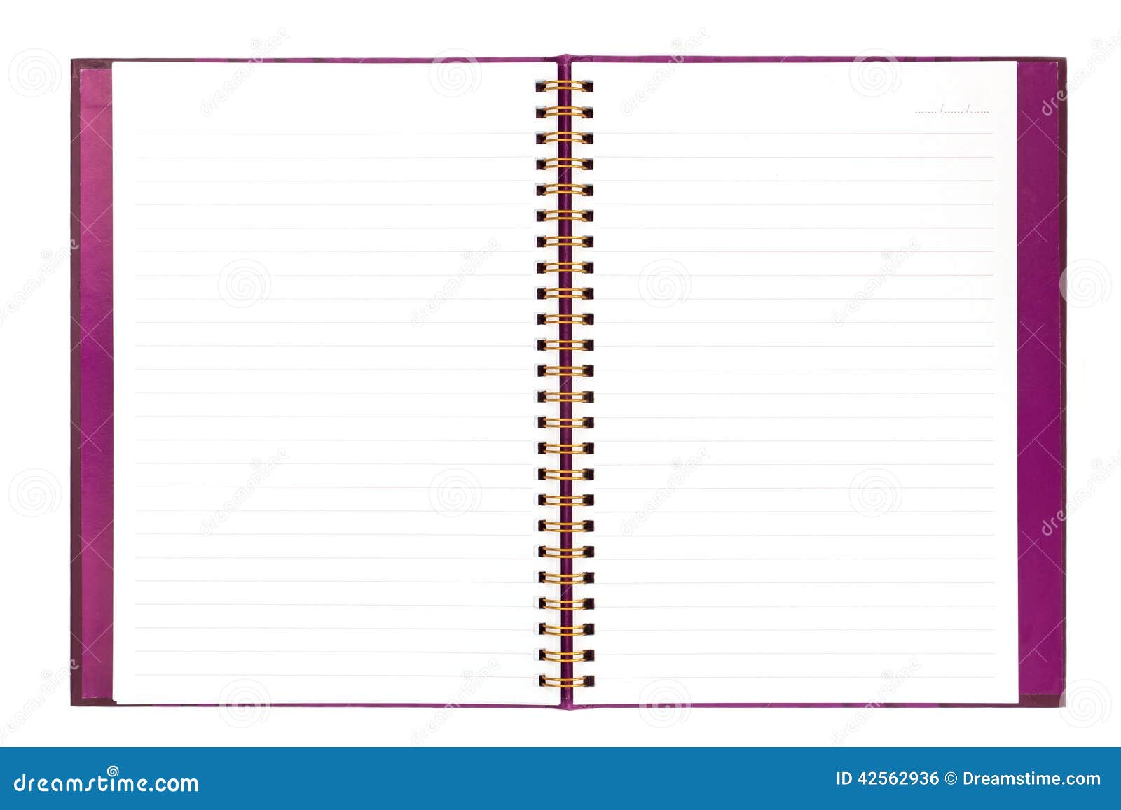 Blank White Notebook Paper Isolate on White Background Stock Photo ...