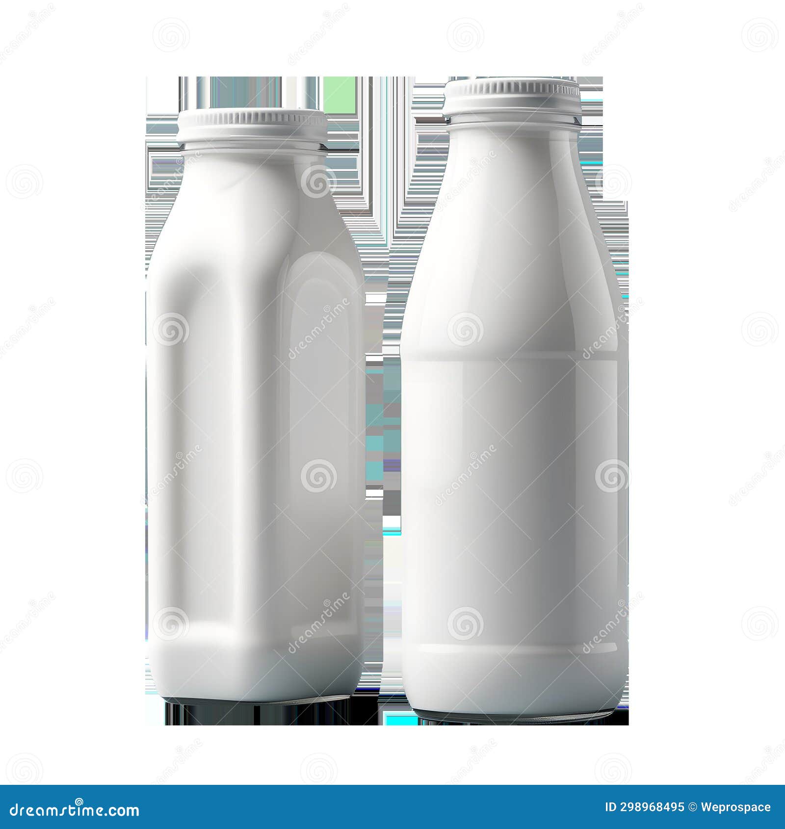Translucent Simplicity, Blank Milk Bottle Mockup with Ethereal ...