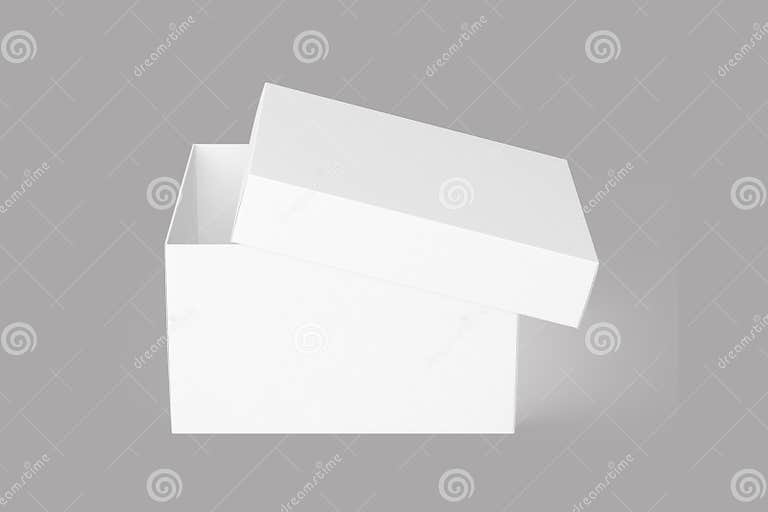 Blank White Open Empty Square Box Mockup Stock Illustration ...