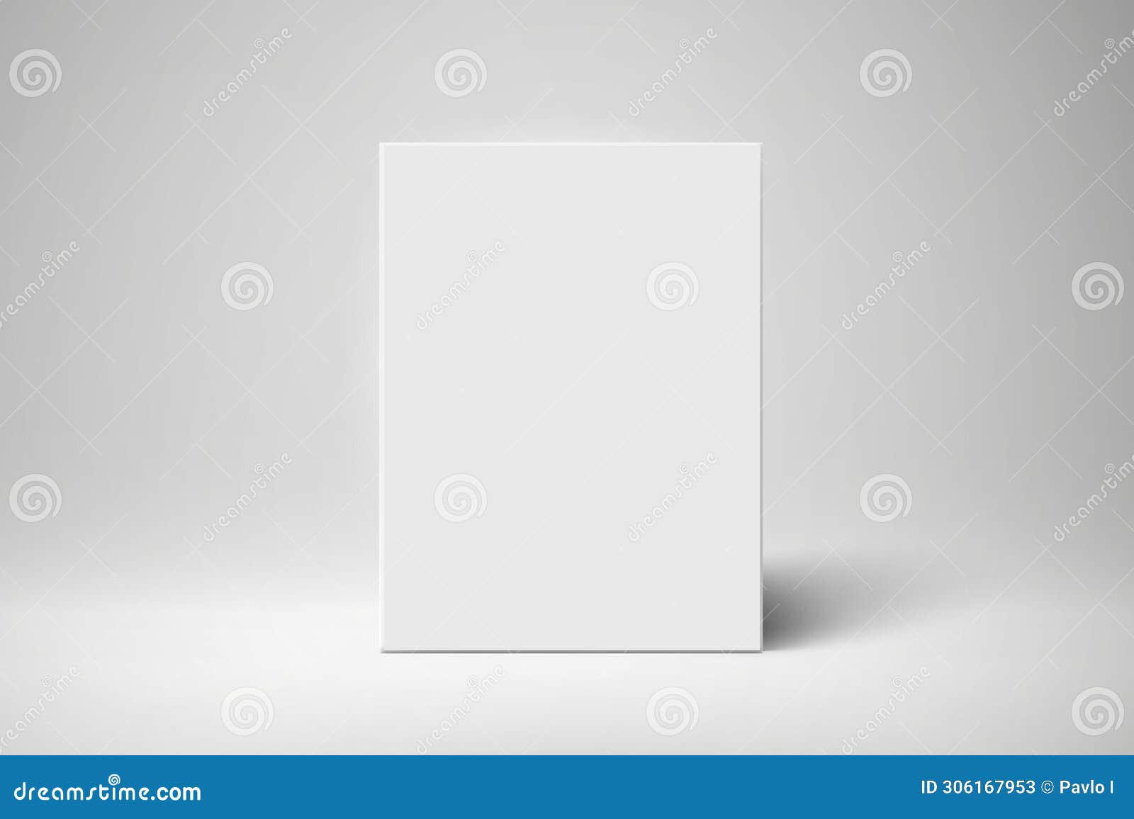Blank White Page Mockup with Soft Shadow Stock Illustration ...