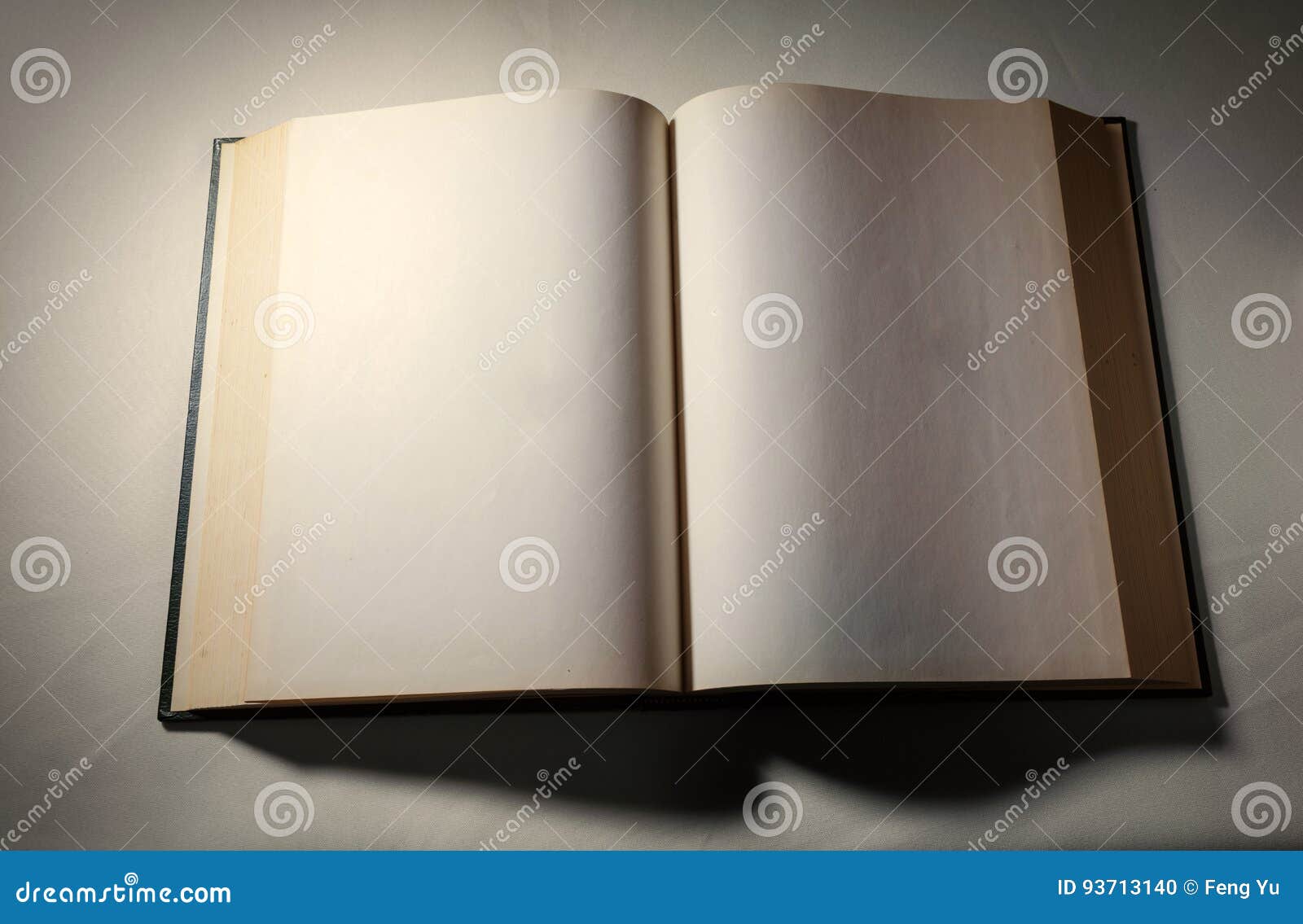 Blank White Pages in an Open Book Stock Photo - Image of hardcover ...
