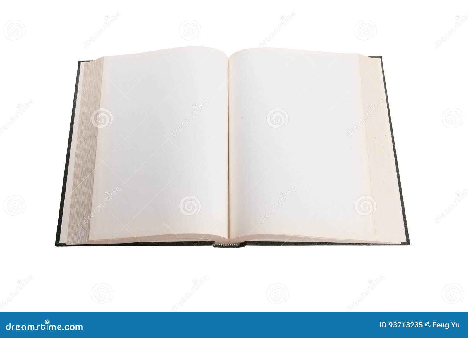 Blank White Pages in an Open Book Stock Image - Image of document ...