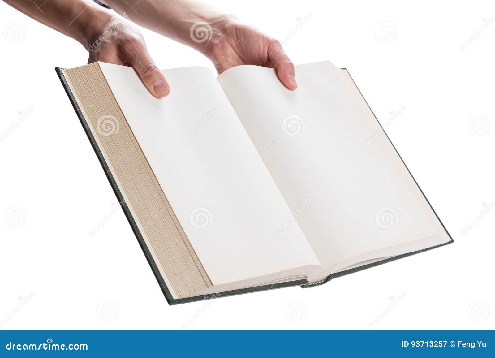 Blank White Pages in an Open Book Stock Image - Image of knowledge ...