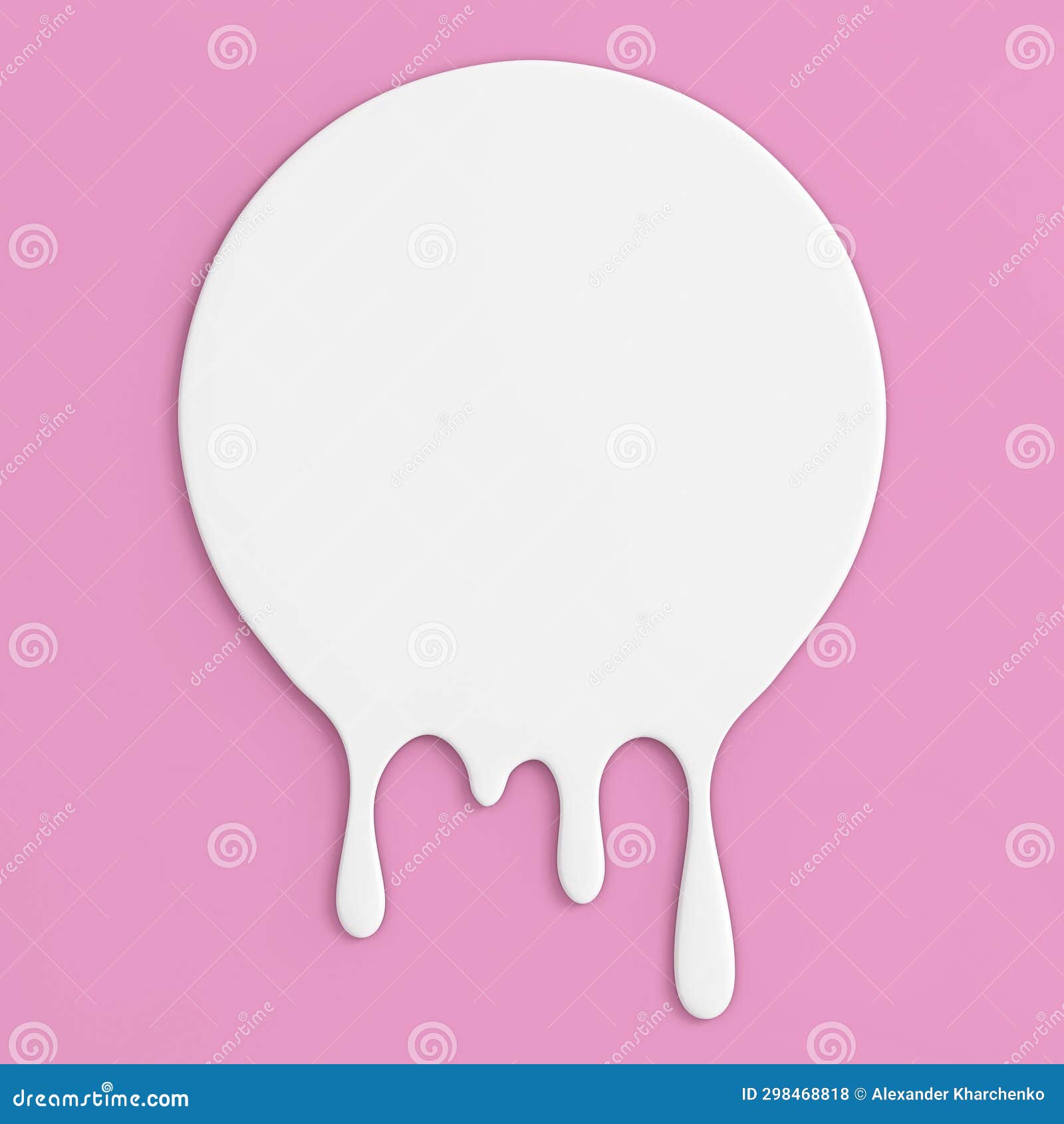 Dripping Circle Paint. Drip Drops, Round Spots, Splash Shapes, Ink ...