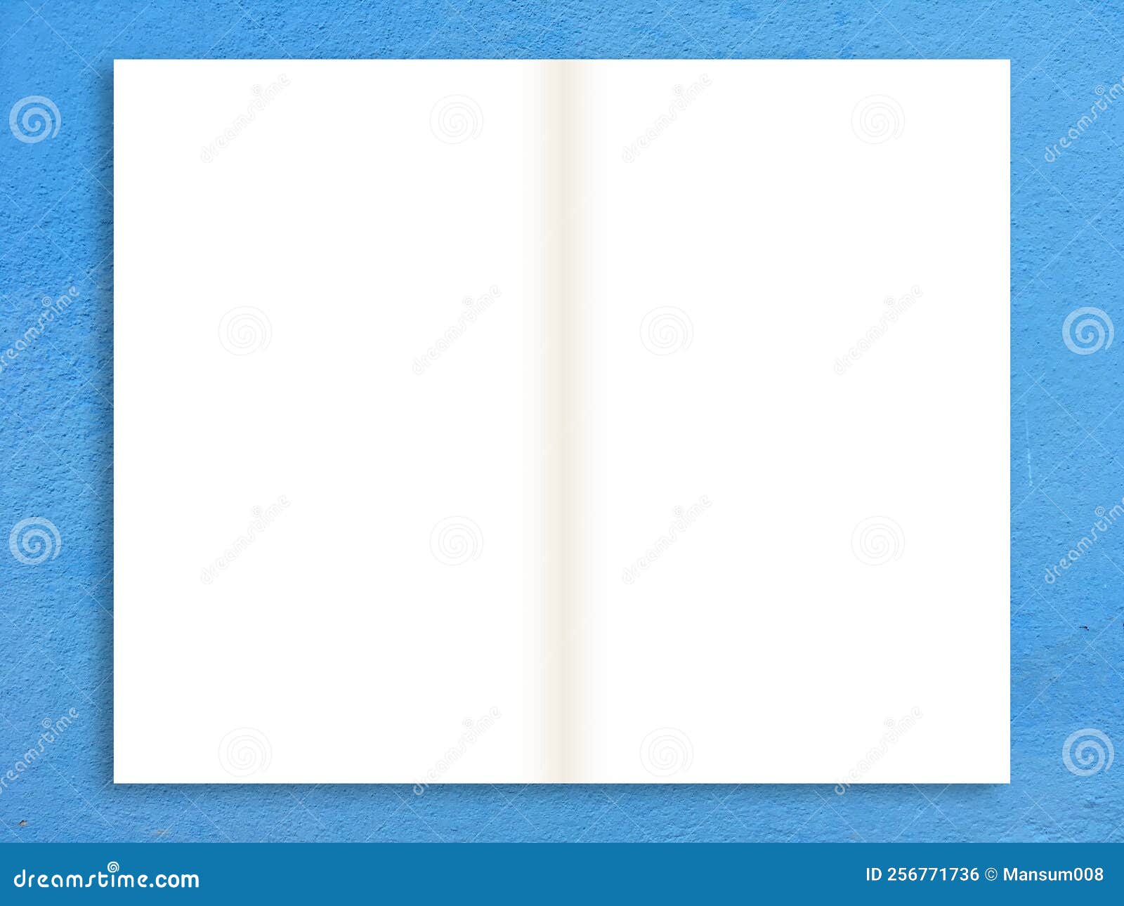 Blank White Paper with Blue Background. Stock Illustration ...