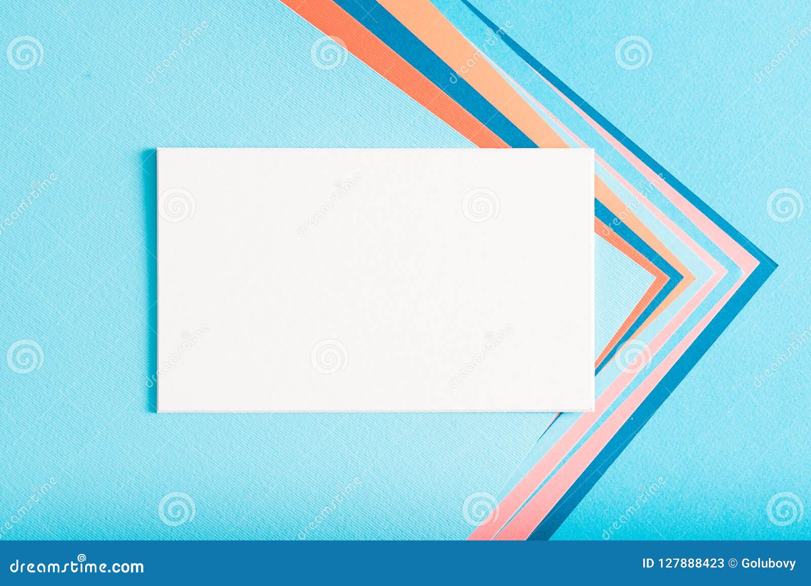Blank White Paper Blue Background Text Message Stock Image - Image of ...