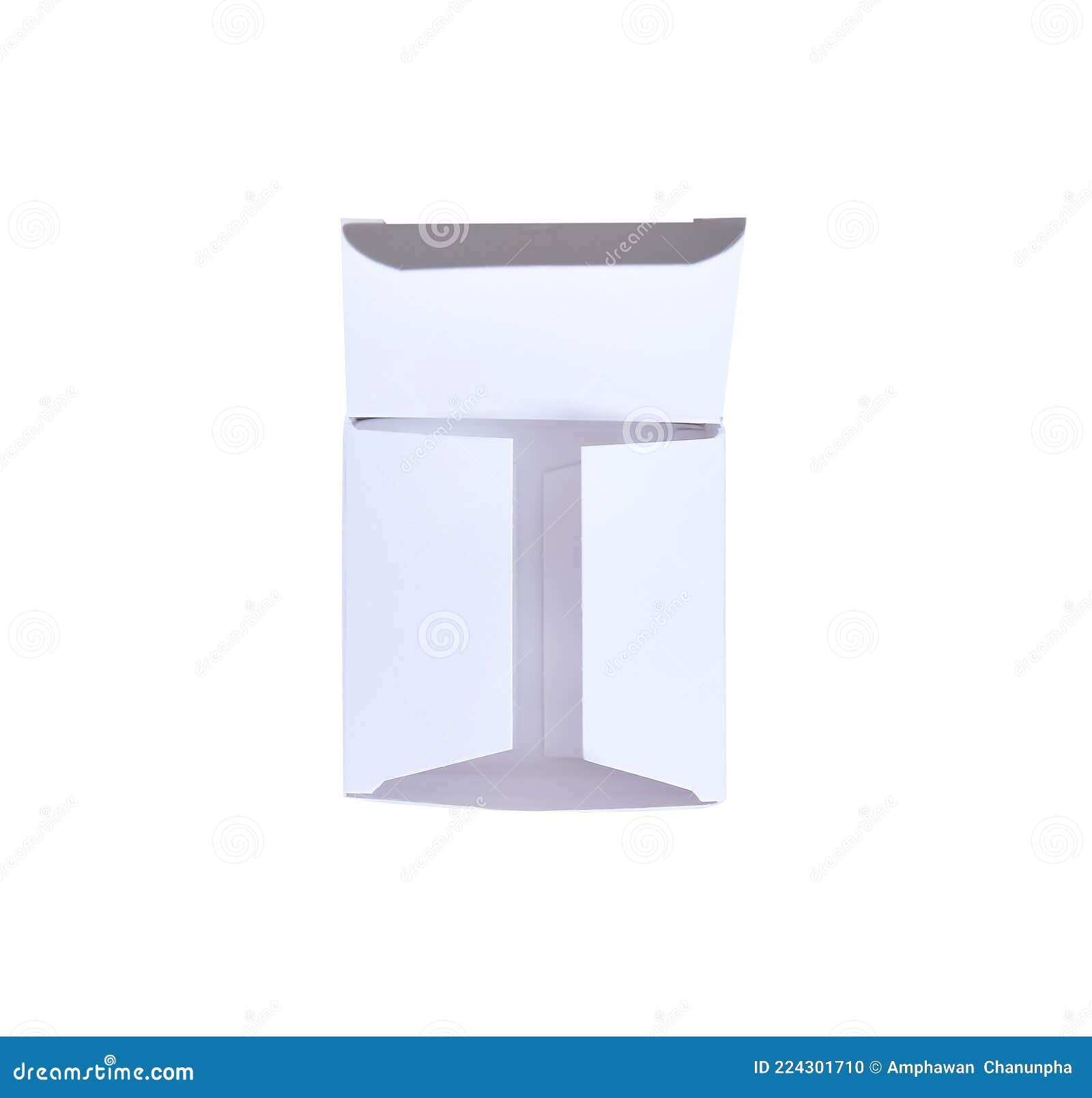 Blank White Paper Box Top View Isolated on White Background , Clipping ...