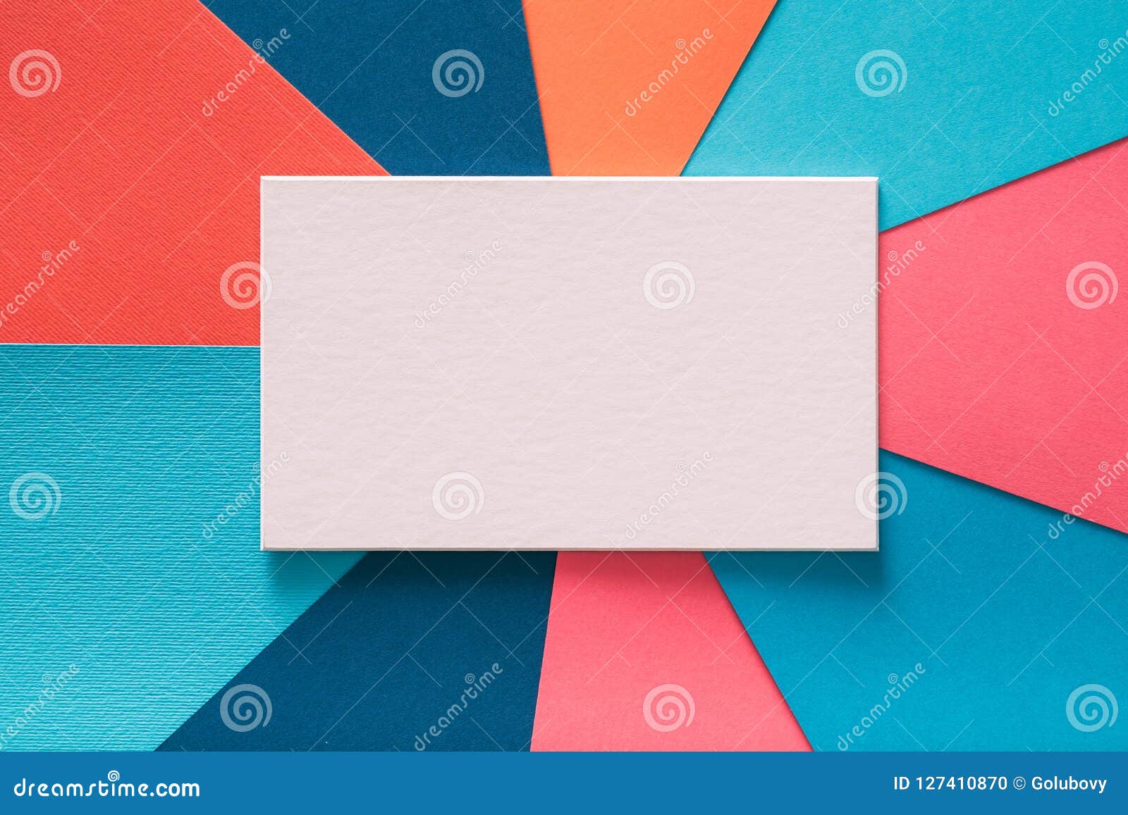 Blank White Paper Colorful Background Text Message Stock Photo - Image ...