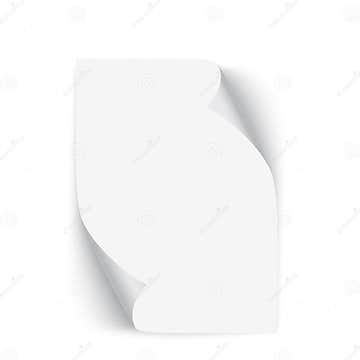 Blank White Paper with Curled Corner, Ideal for Notes or Messages ...