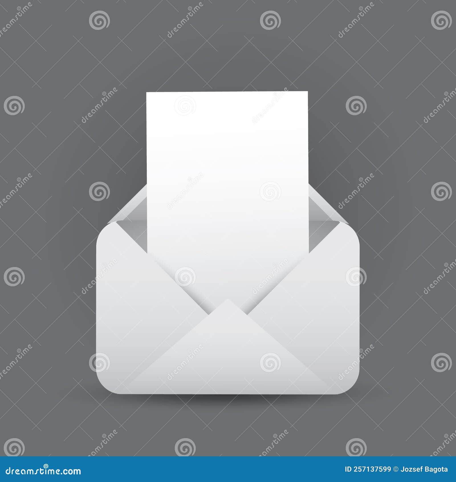 Blank White Paper in an Envelope - Mail, E-Mail, Message Arrival ...