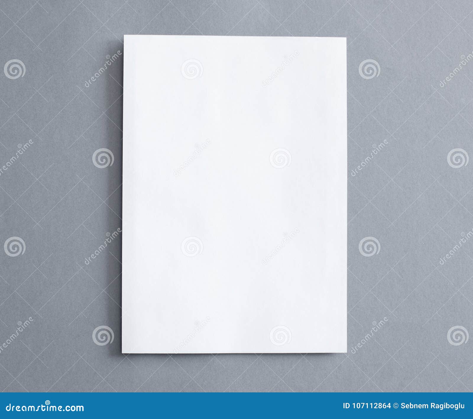Blank White Paper on the Gray Background Stock Photo - Image of planned ...