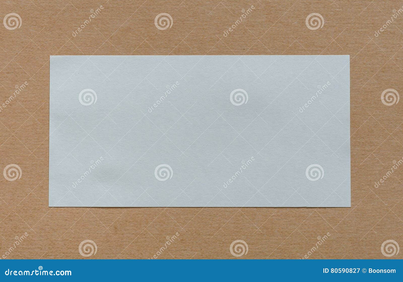 Blank White Paper Label on Cardboad Stock Image - Image of grain, paper ...