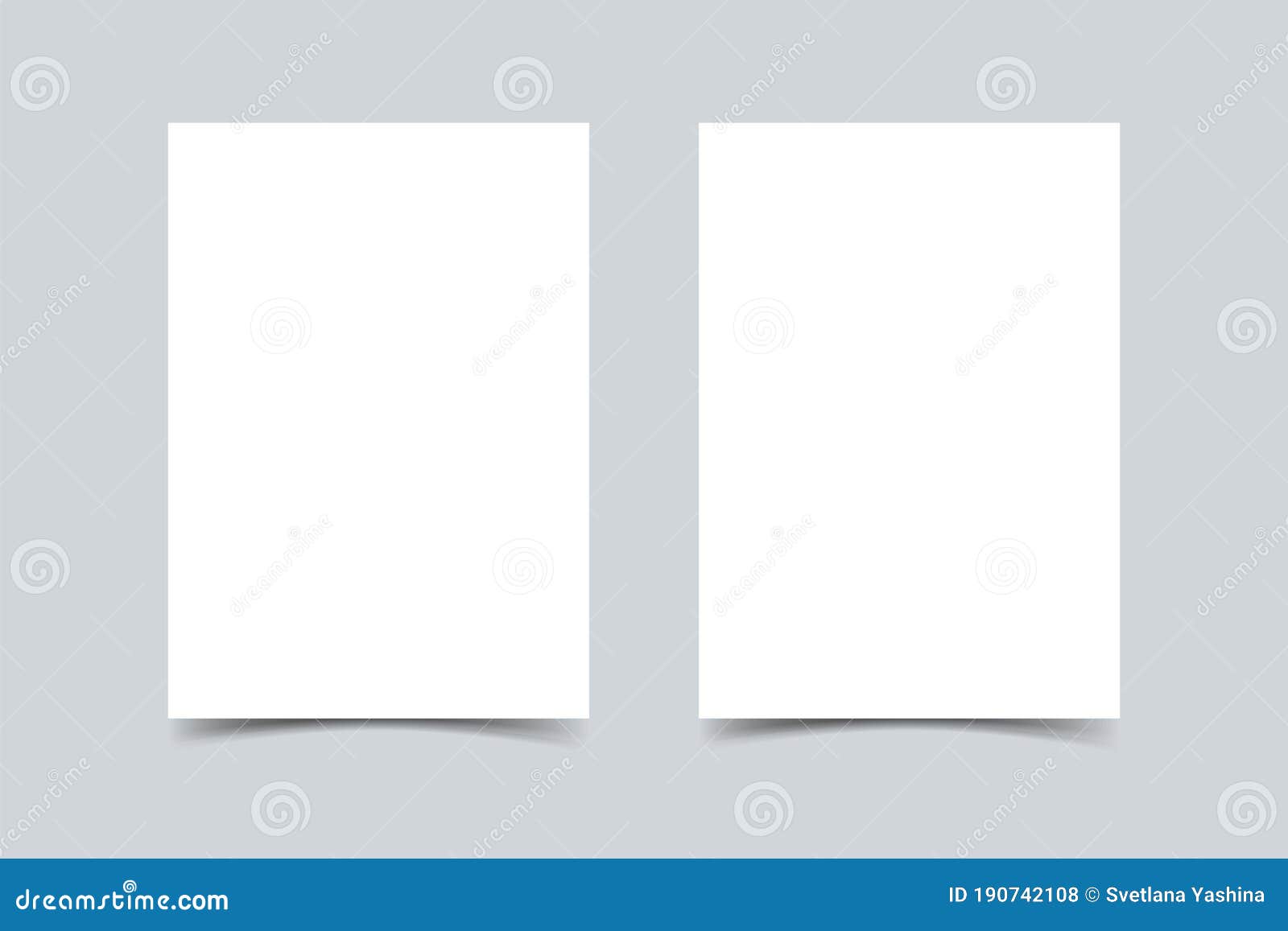 Blank White Paper Mock Up Realistic Vector Template Isolated Stock ...