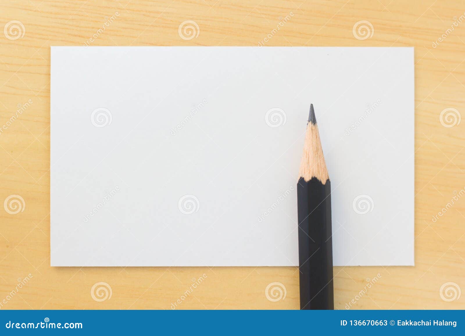 Blank White Paper with Pencil Stock Image - Image of equipment, acute ...