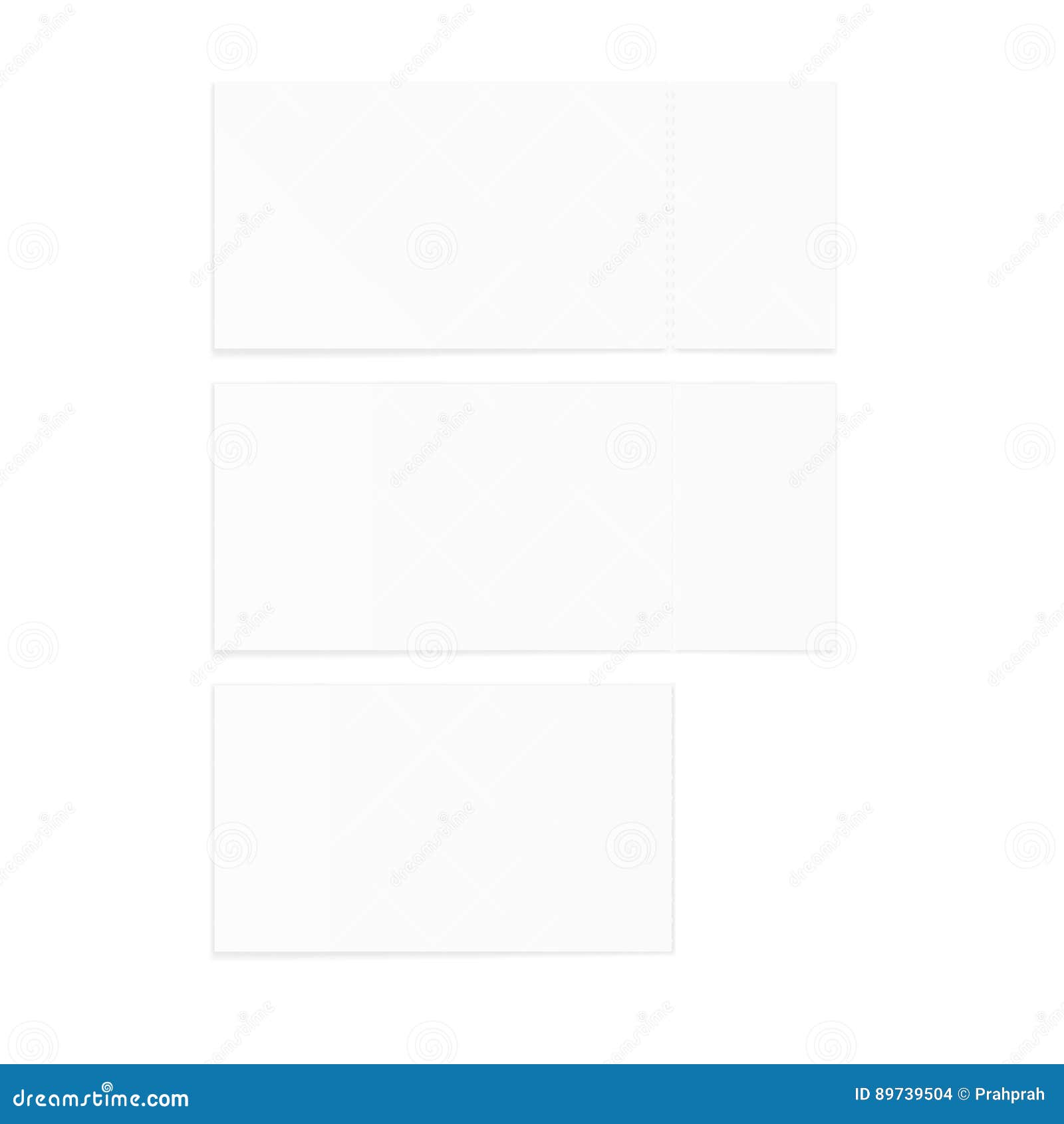 Blank White Paper Tickets stock illustration. Illustration of museum ...