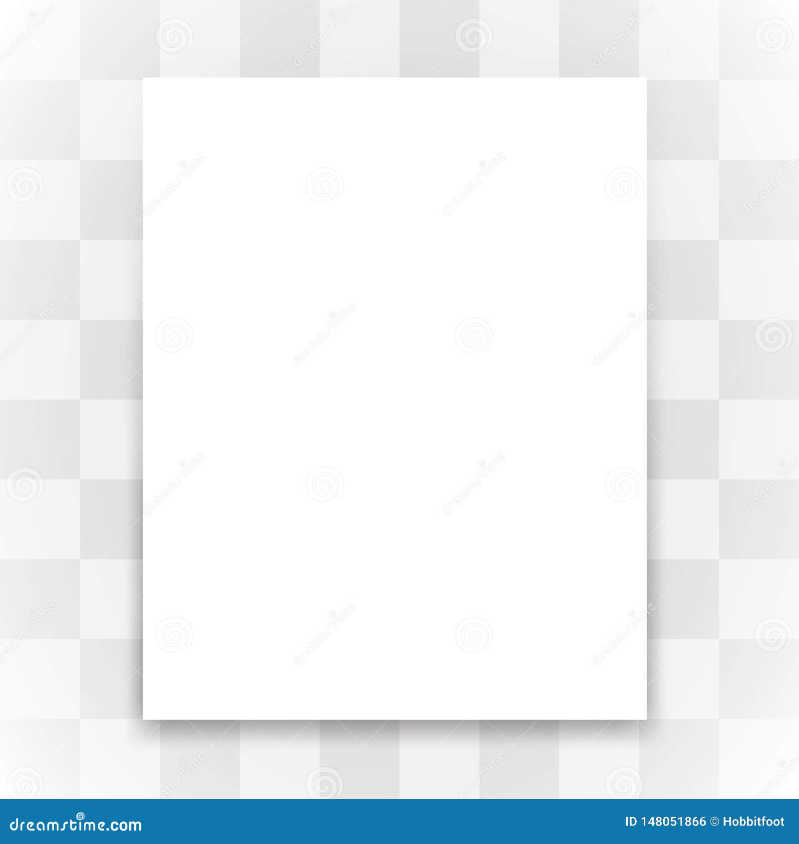 Blank White Paper on Transparent Background. Vector Stock Vector ...