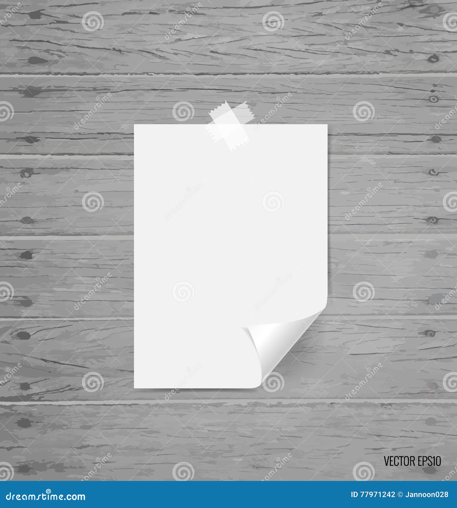 Blank White Papers, Ready for Your Message. Vector Illustration. Stock ...