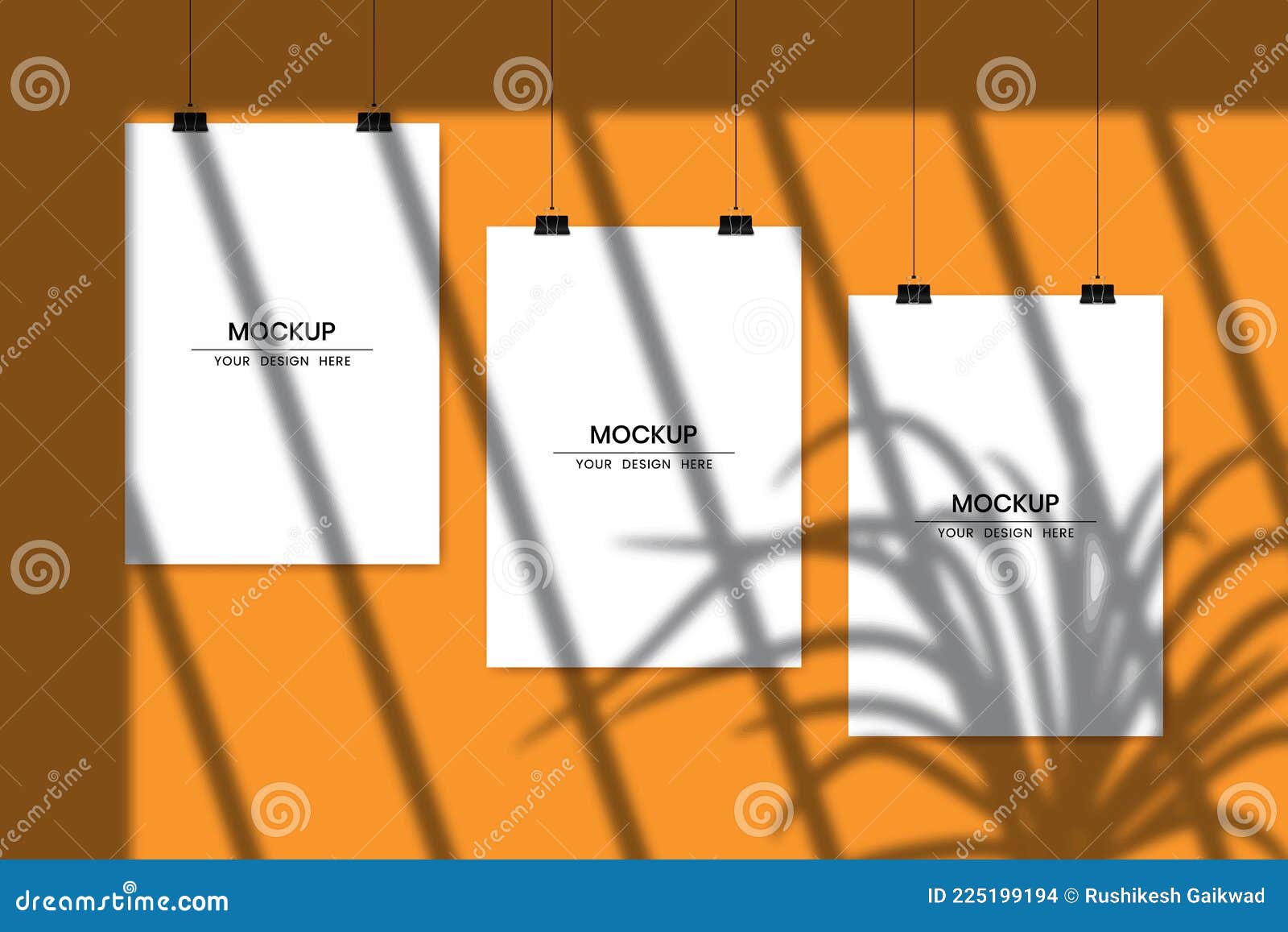 Blank White Papers Template with Shadow Overlay Effect Stock Vector ...
