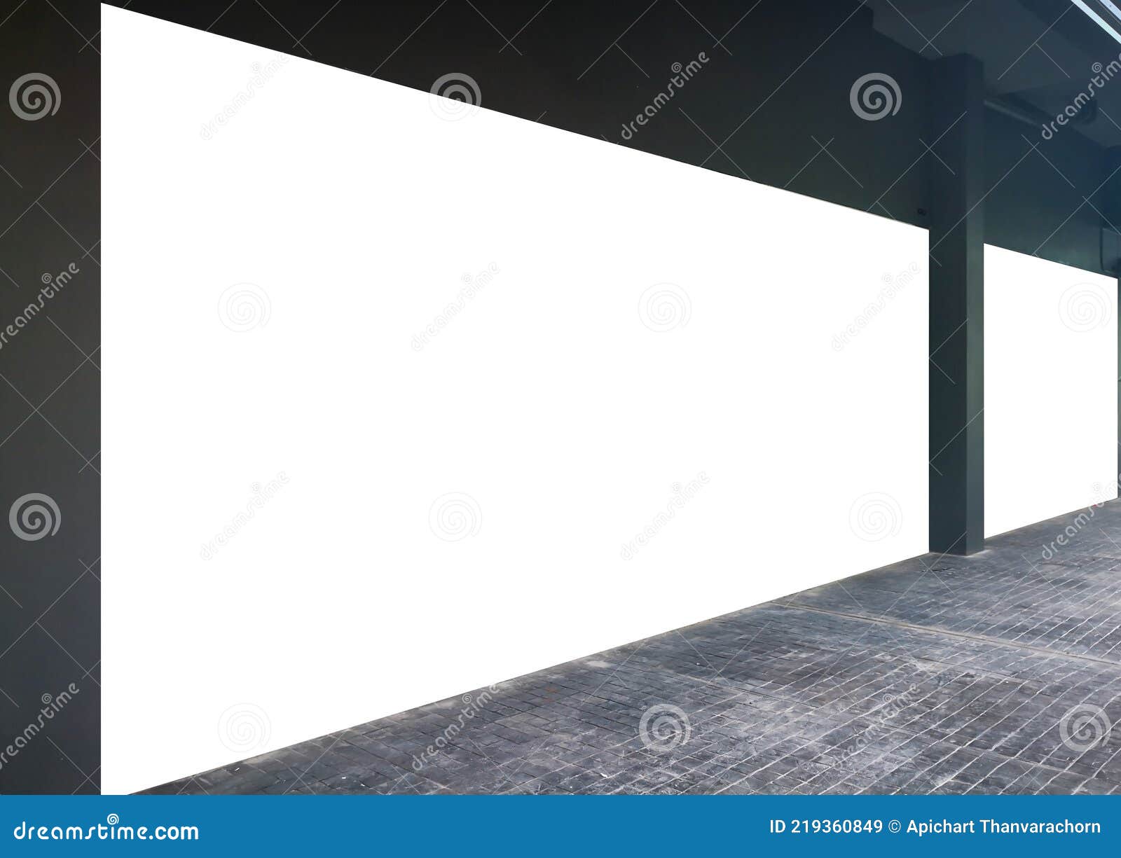 Blank White Partition Wall Mockup Stock Image - Image of business ...