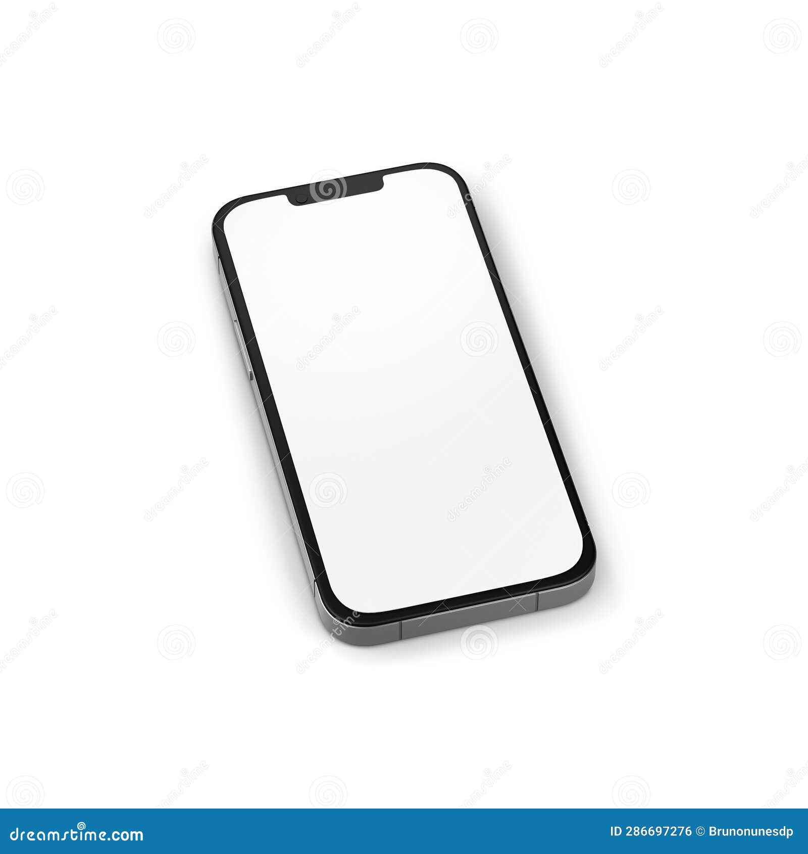 Blank White Phone Template Isolated on a White Background Stock ...