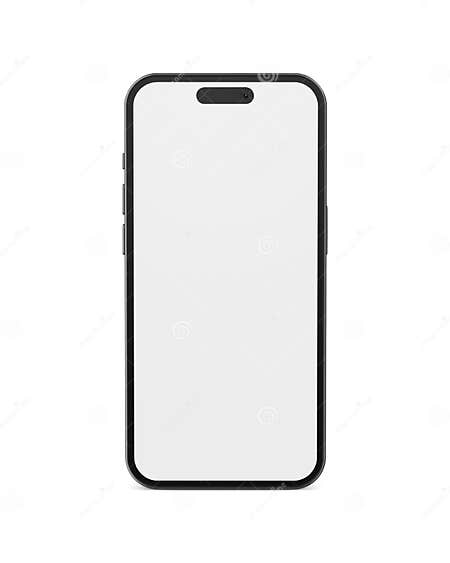 Blank White Phone Template Isolated on a White Background Stock ...