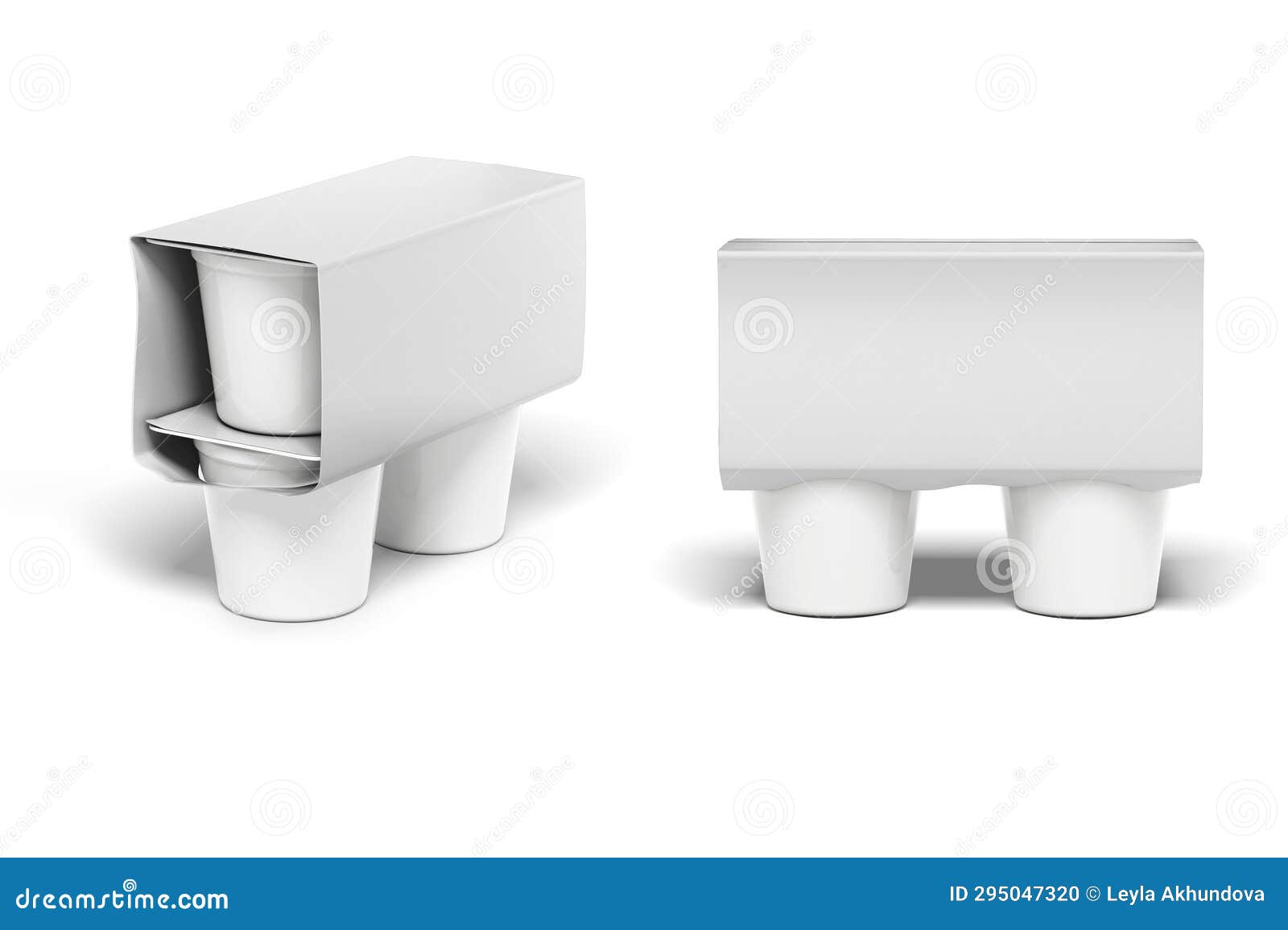 Blank White Plastic Containers for Yogurt, Ice Cream, Pudding or Other ...