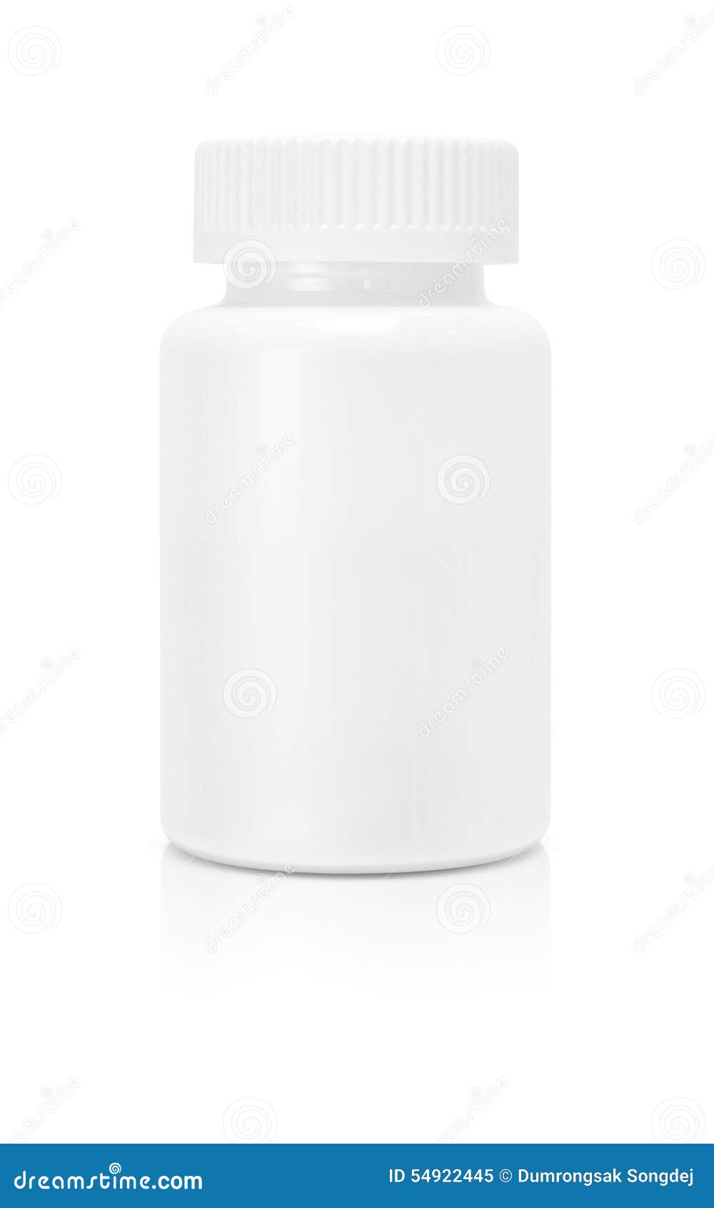 Blank White Plastic Supplement Packaging Bottle Stock Image - Image of ...