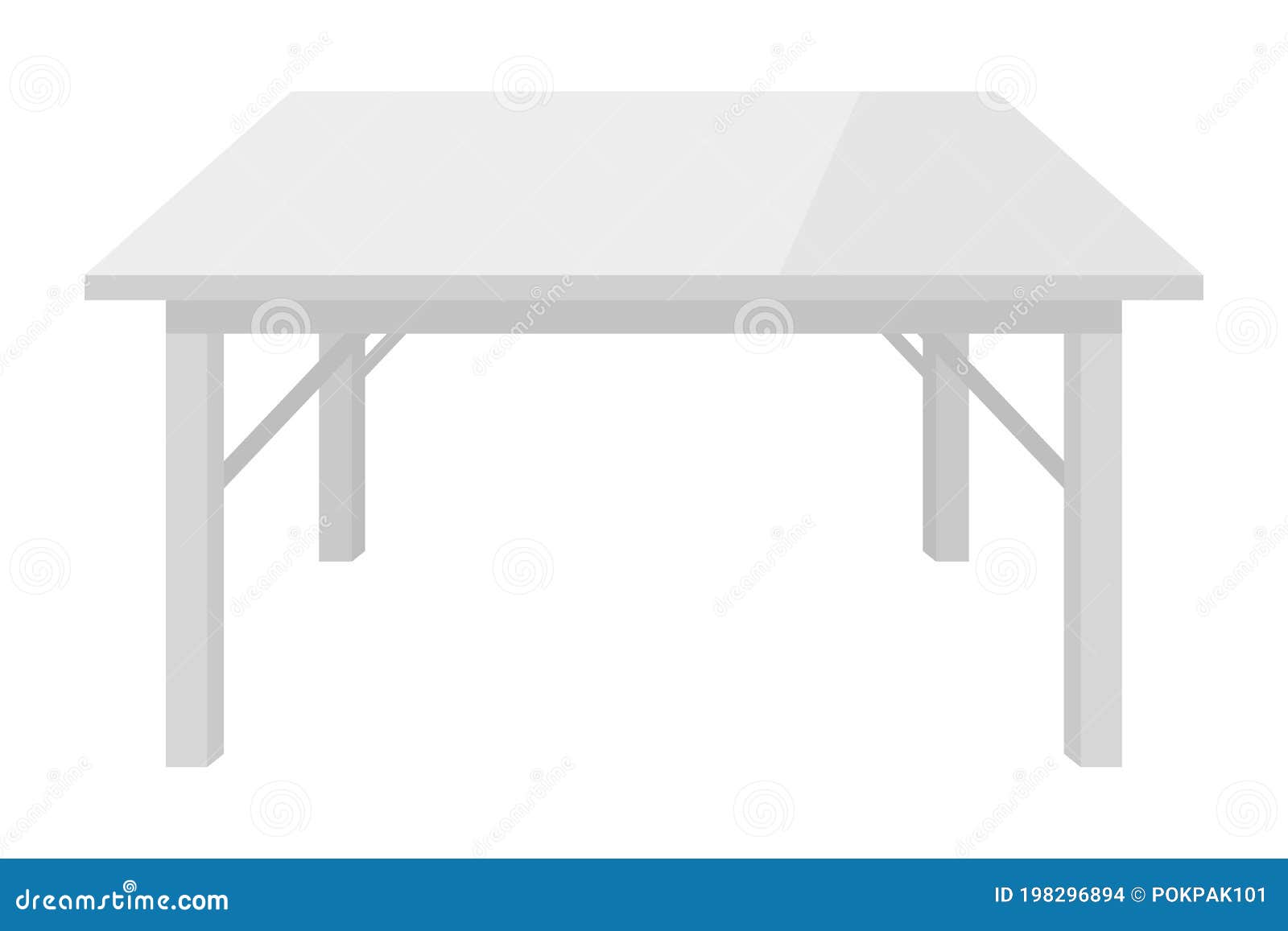Blank white plastic table stock vector. Illustration of interior ...