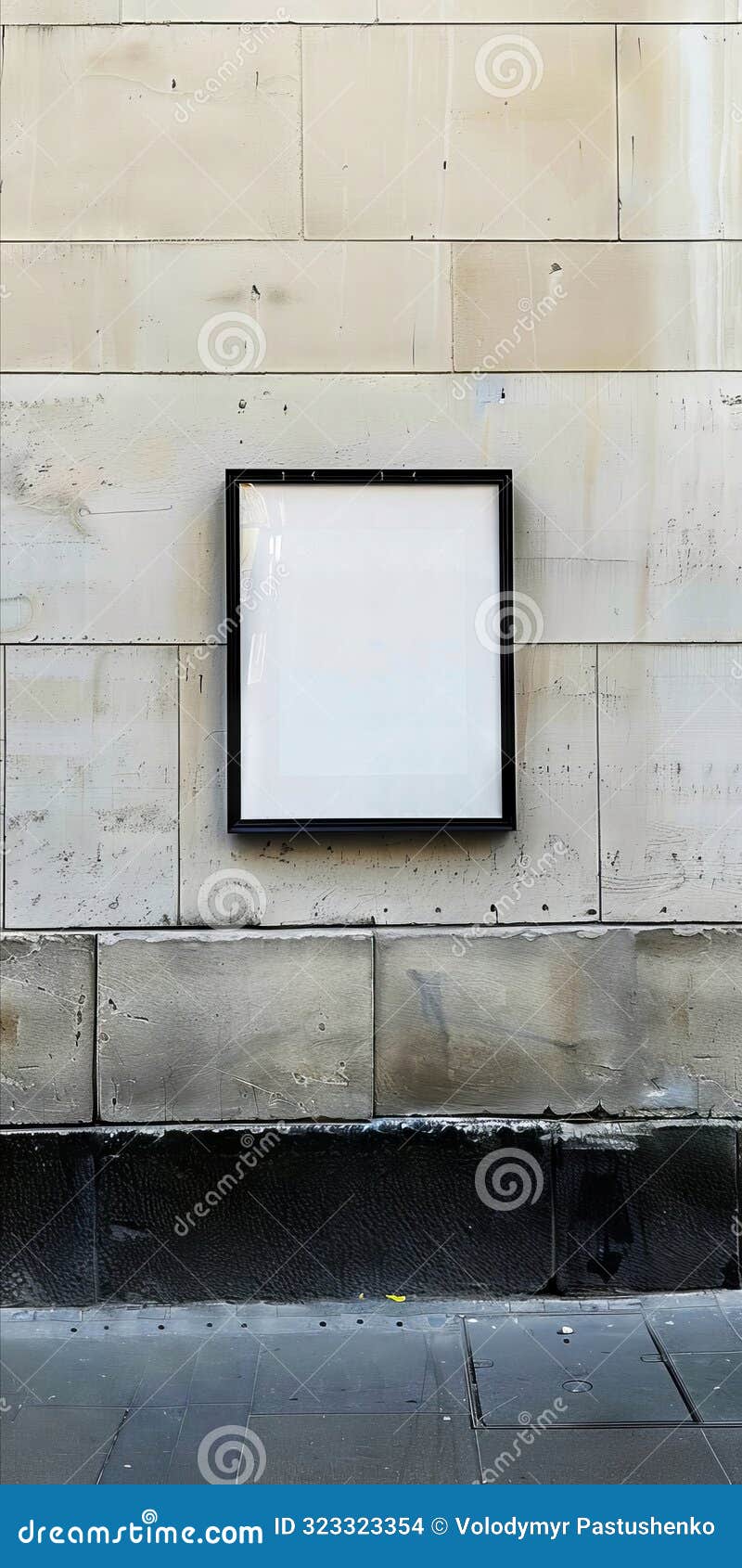 A Blank White Poster Board on a Wall Stock Photo - Image of white ...