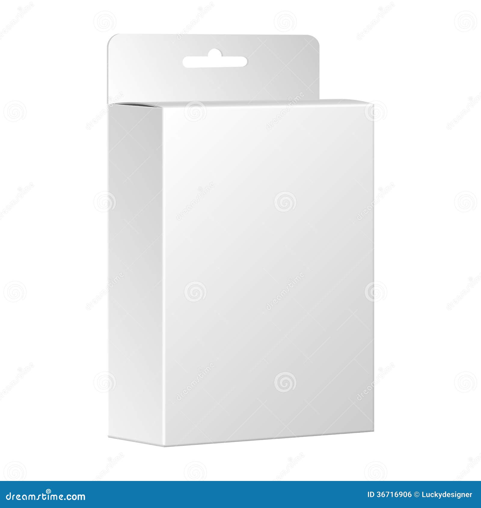 Blank White Product Package Box. Vector Stock Vector - Illustration of ...