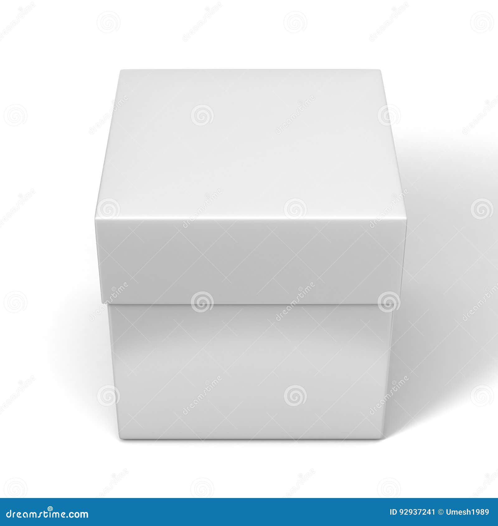 Blank White Product Package Square Box Container. 3D Illustration Stock ...
