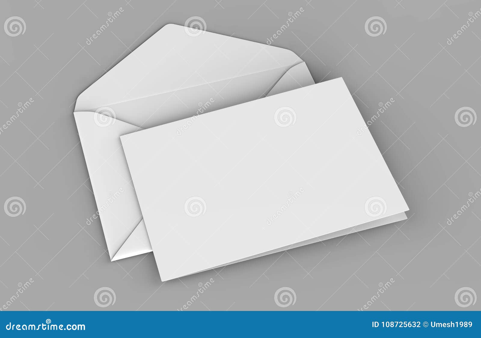 Blank White Realistic Baronial Envelopes Mock Up. 3d Rendering ...