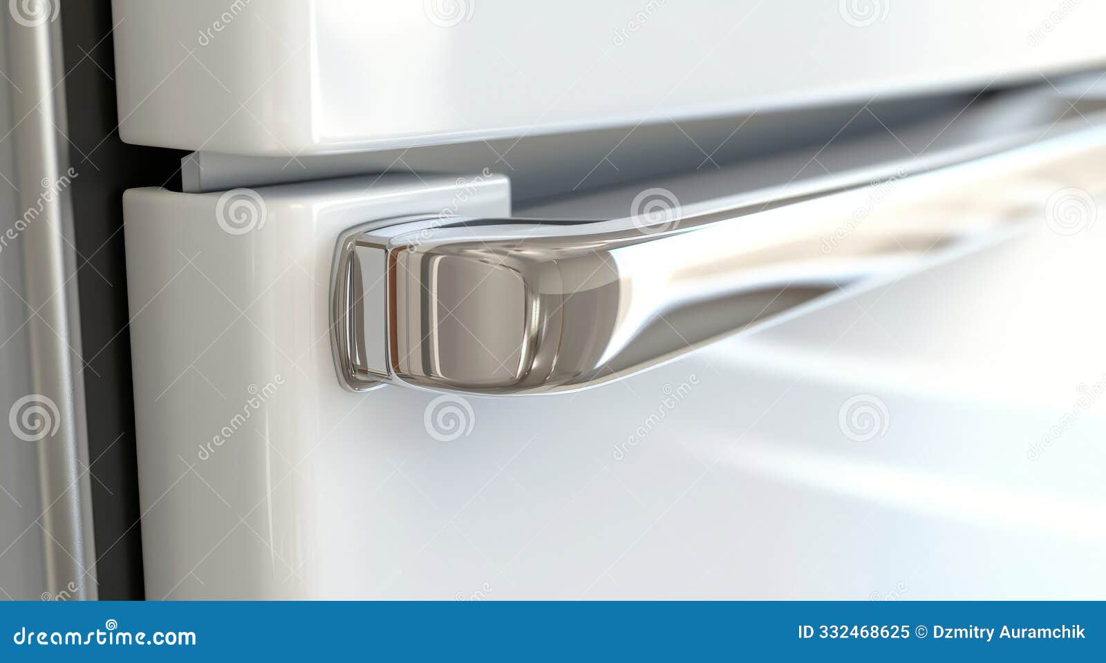 Blank White Rectangle Magnet on a Fridge, Side View Stock Image - Image ...