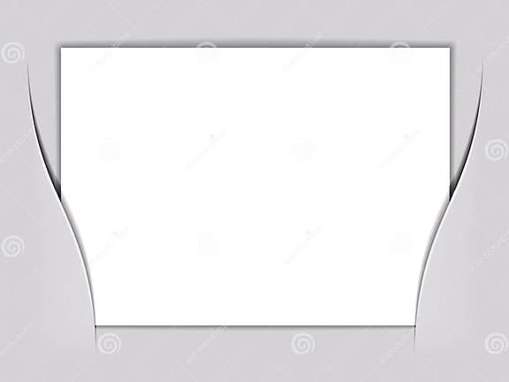 Blank White Rectangle Paper Stock Vector - Illustration of attached ...