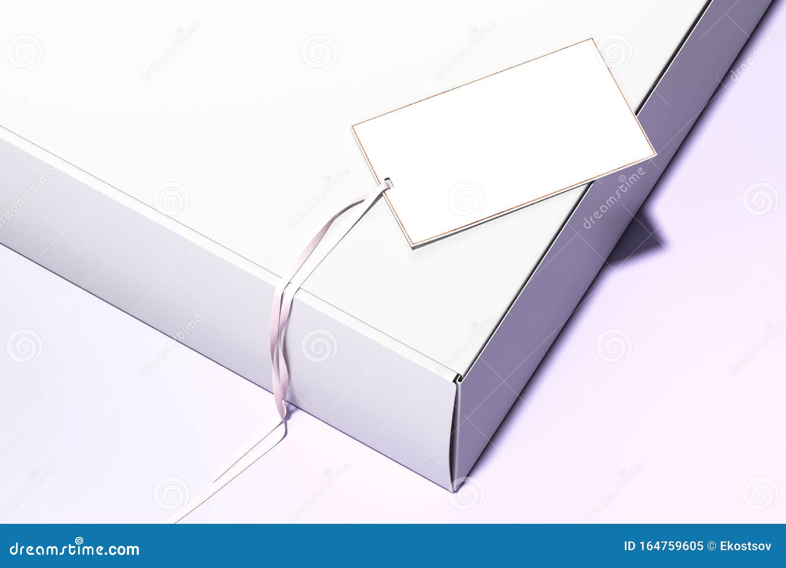 Blank White Rectangle Price Tag. Discount Offer Price Label. 3d ...