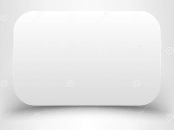 Blank White Rectangle with Rounded Corners Stock Vector - Illustration ...
