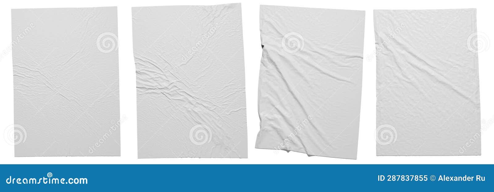 Blank White Rectangular Adhesive Stickers. 3d Rendering Stock ...