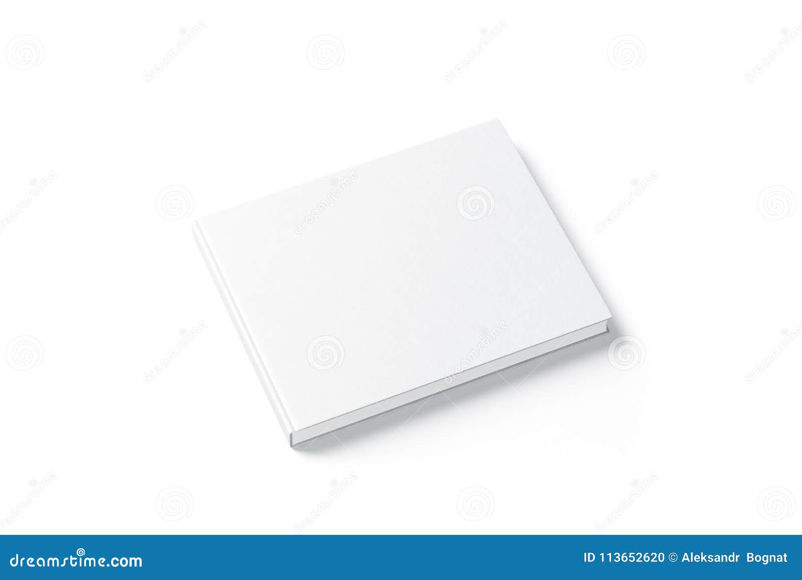 Blank White Rectangular Book Mock Up, Top View from the Side Stock ...