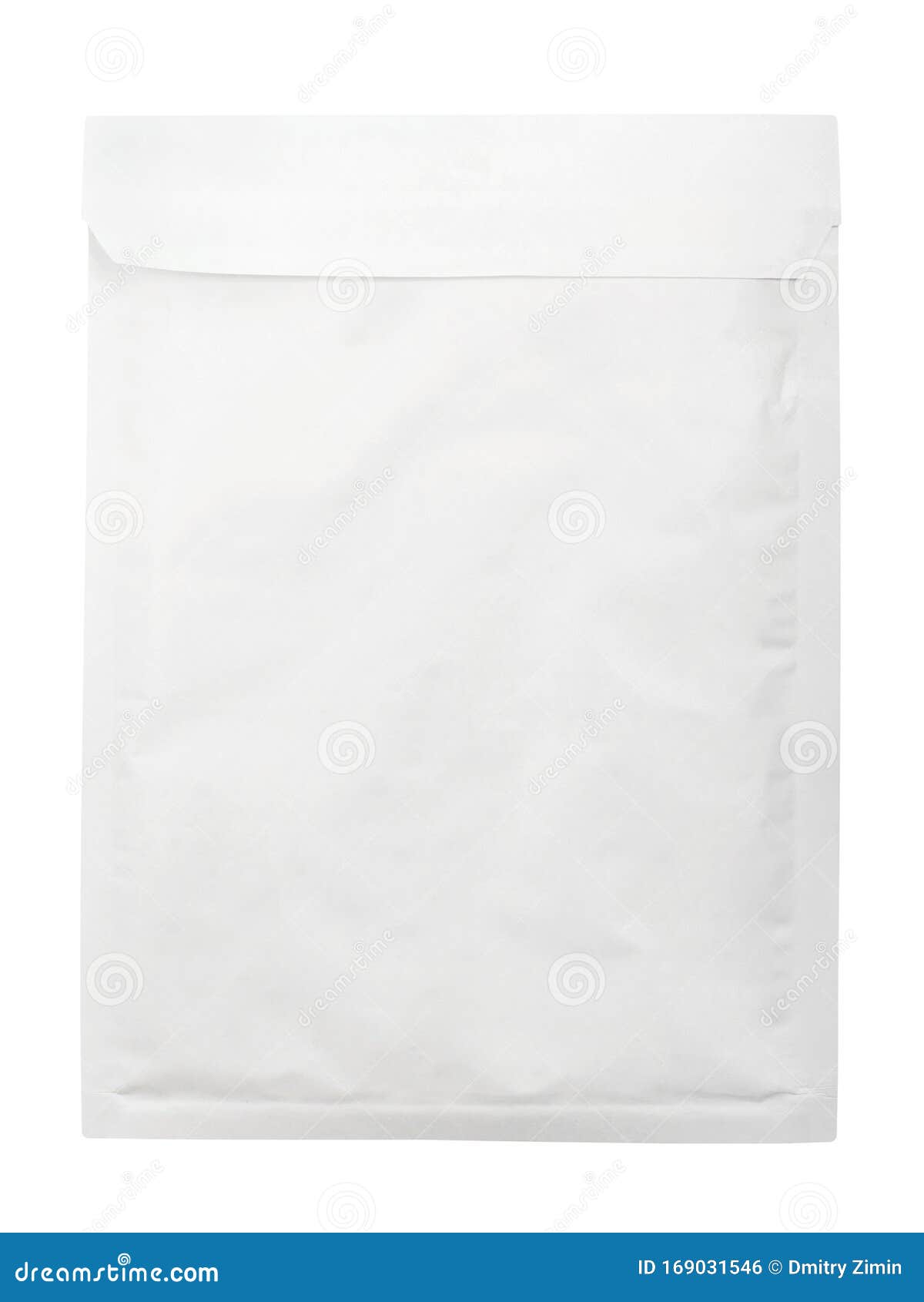 White Rectangular Envelope Isolated on White Background Stock Photo ...