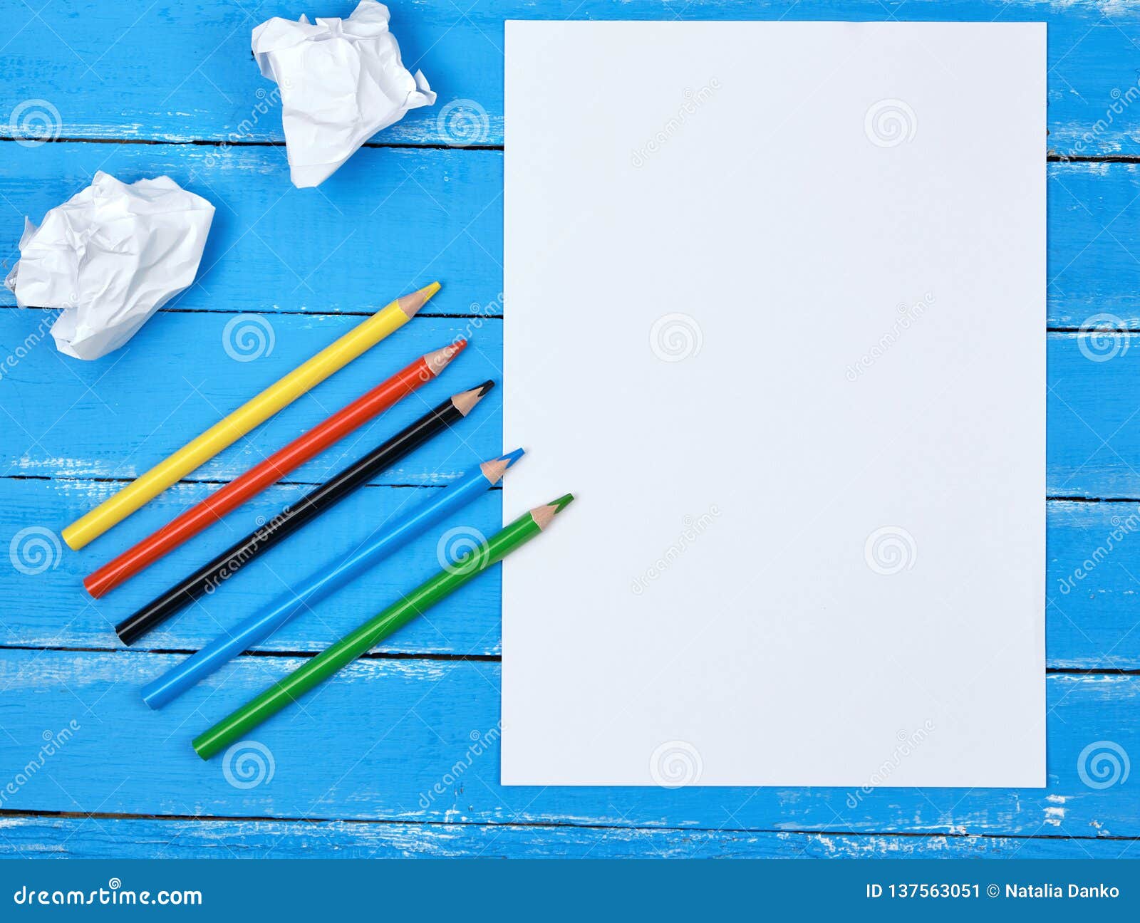 Blank White Rectangular Sheet of Paper Stock Image - Image of office ...