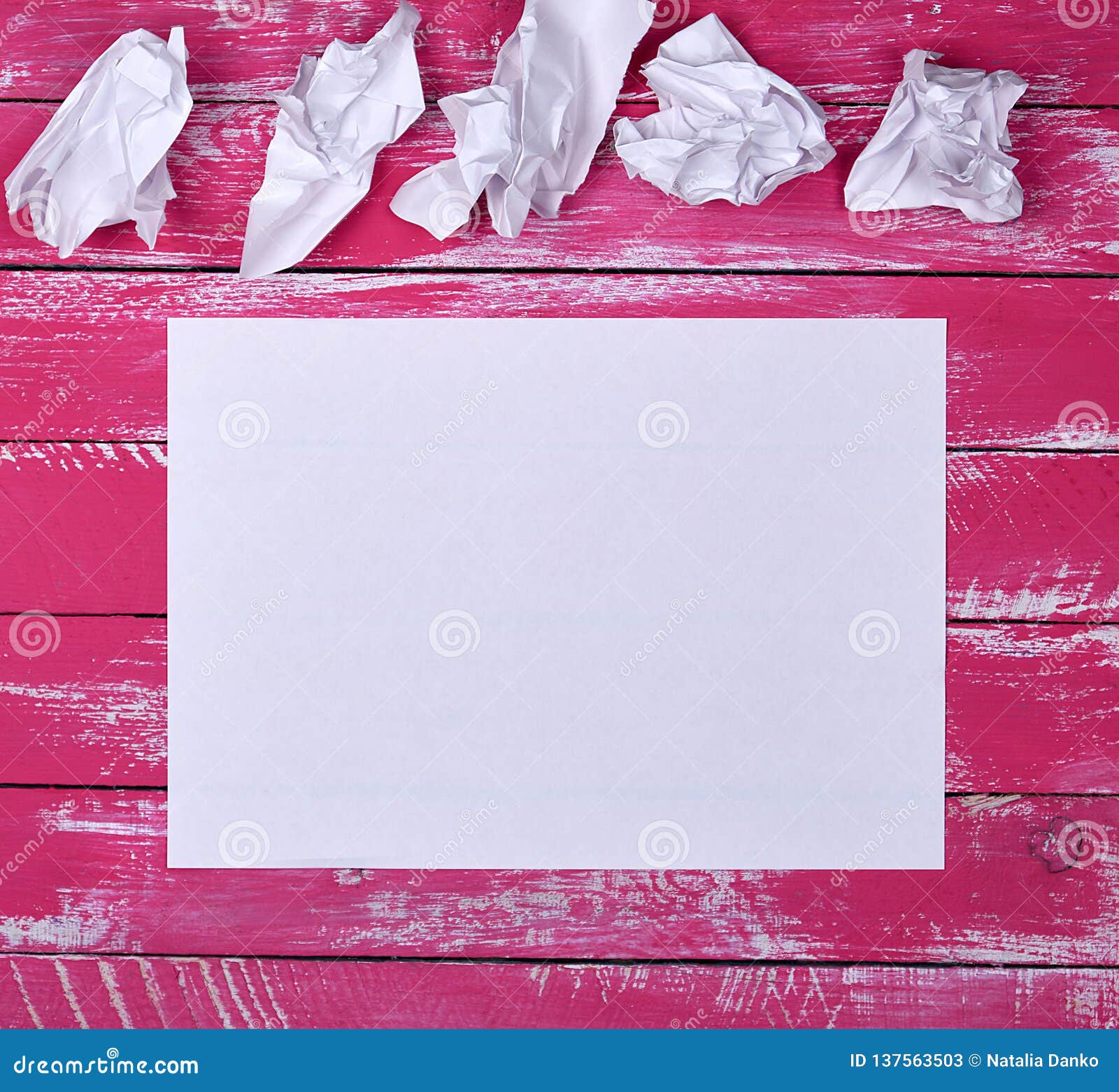 Blank White Rectangular Sheet of Paper Stock Image - Image of page ...