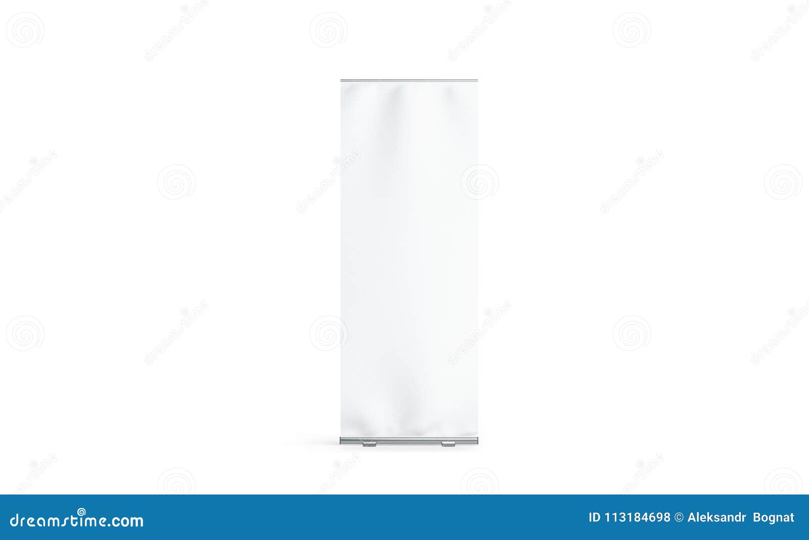 Blank White Roll-up Banner Display Mockup, Isolated, Stock Illustration ...