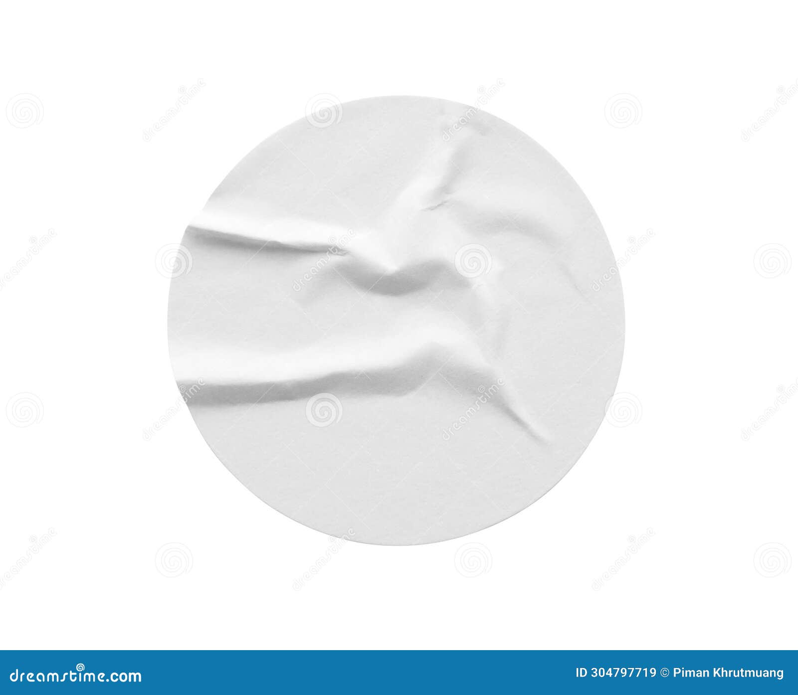 Blank White Round Paper Sticker Label Isolated on White Stock Image ...