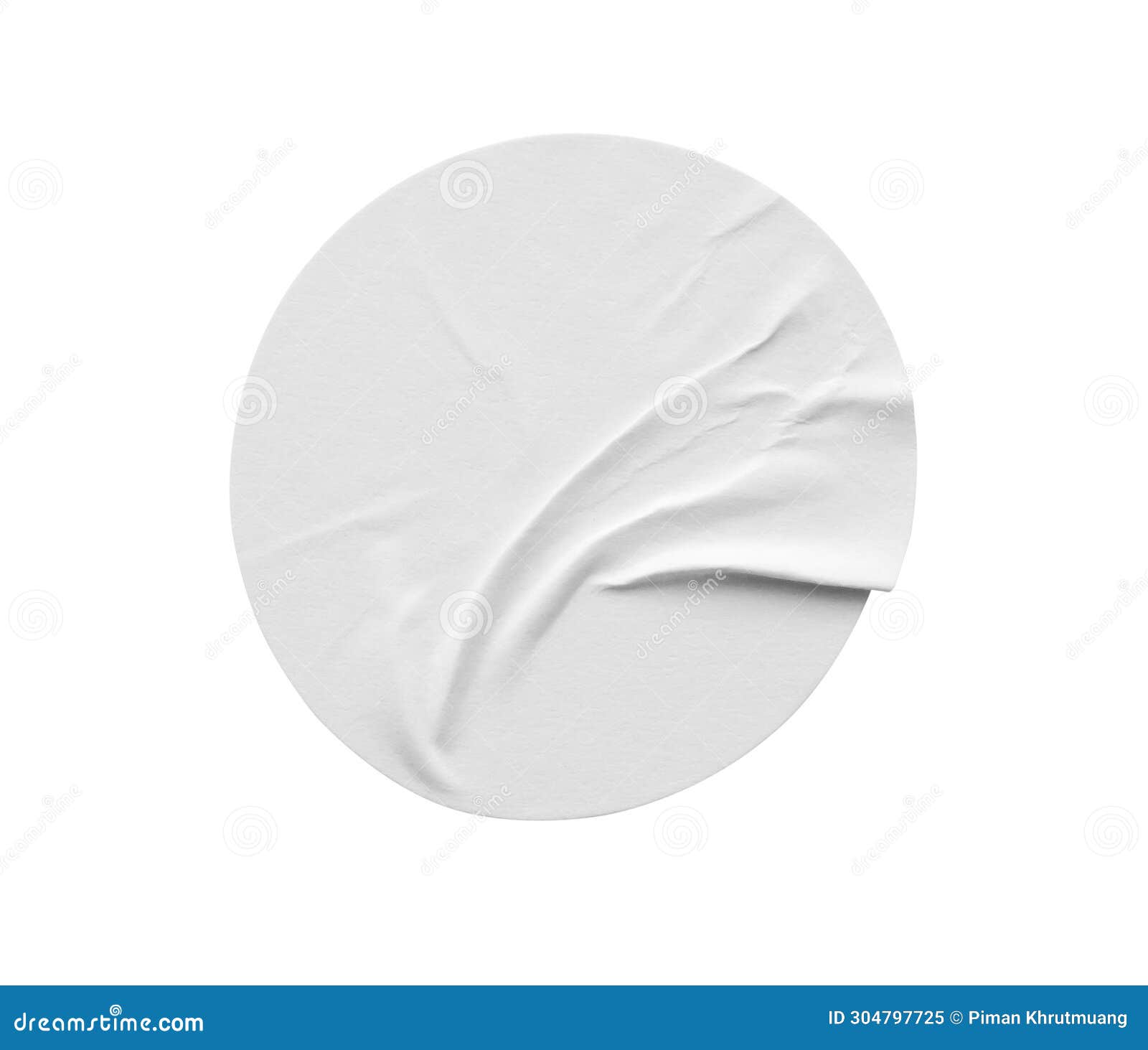Blank White Round Paper Sticker Label Isolated on White Stock Image ...