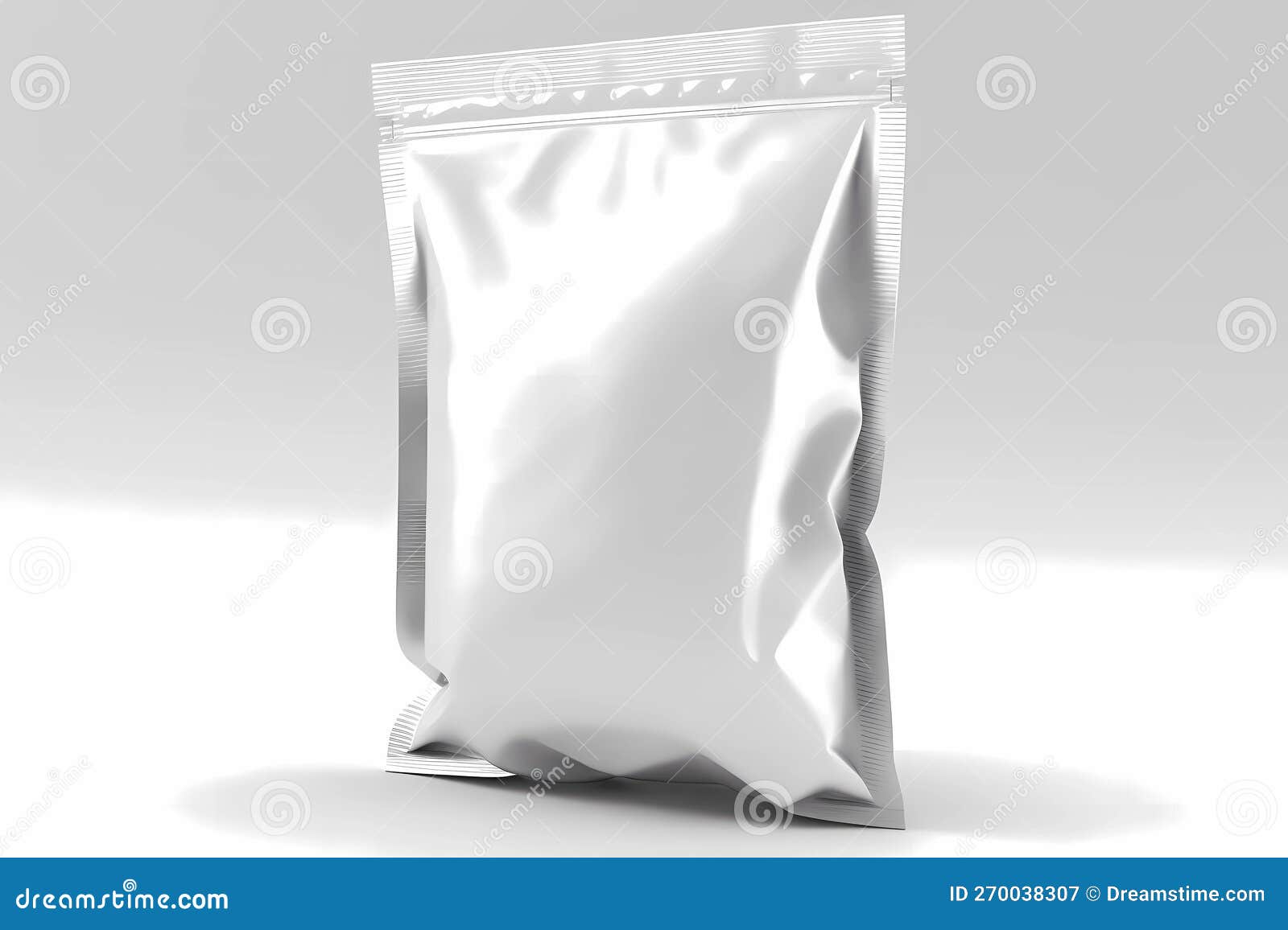 Blank White Sachet Packet Mockup Design. Generative Ai Stock ...