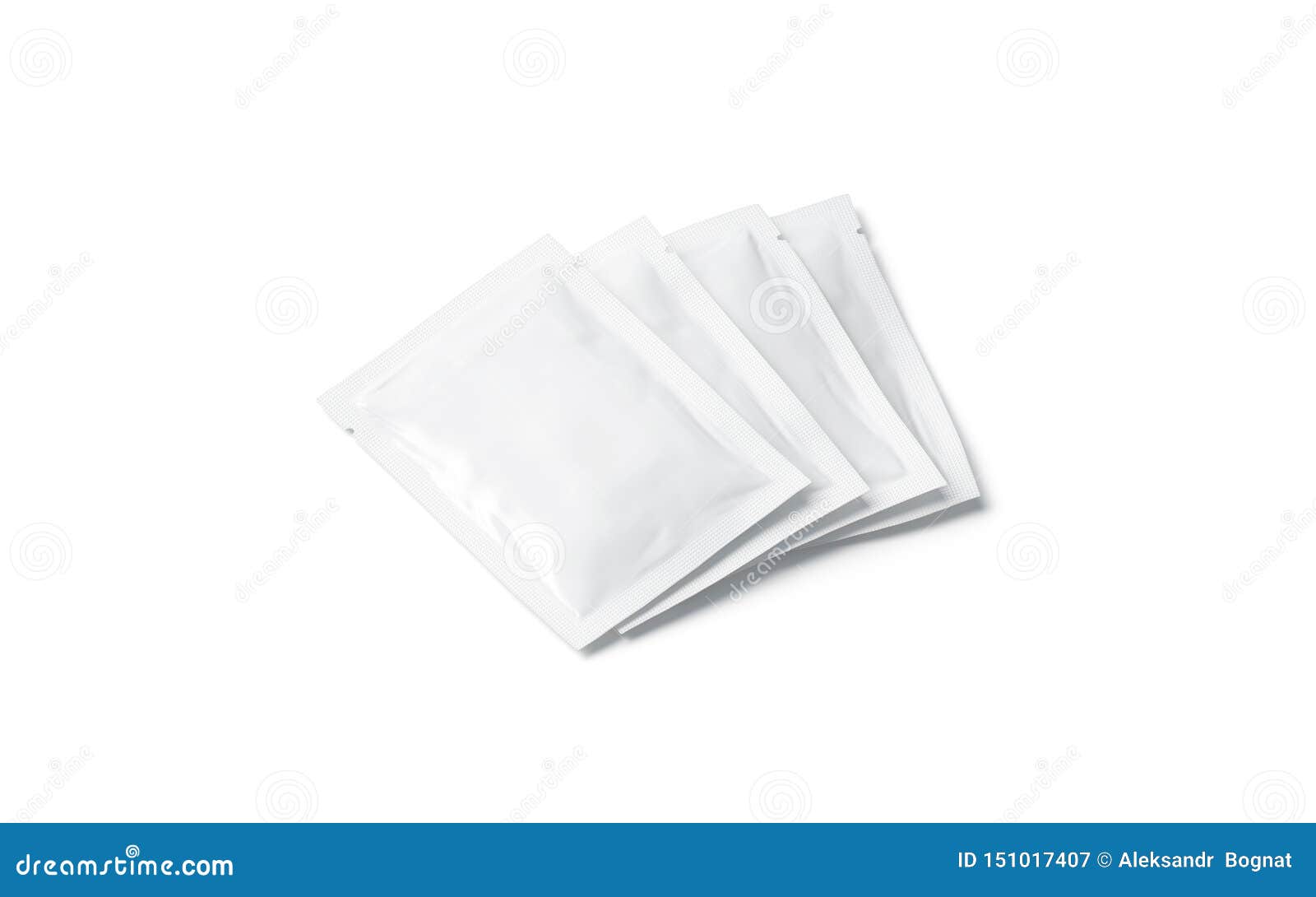 Blank White Sachet Packets Stack Mock Up, Isolated, Side View Stock ...