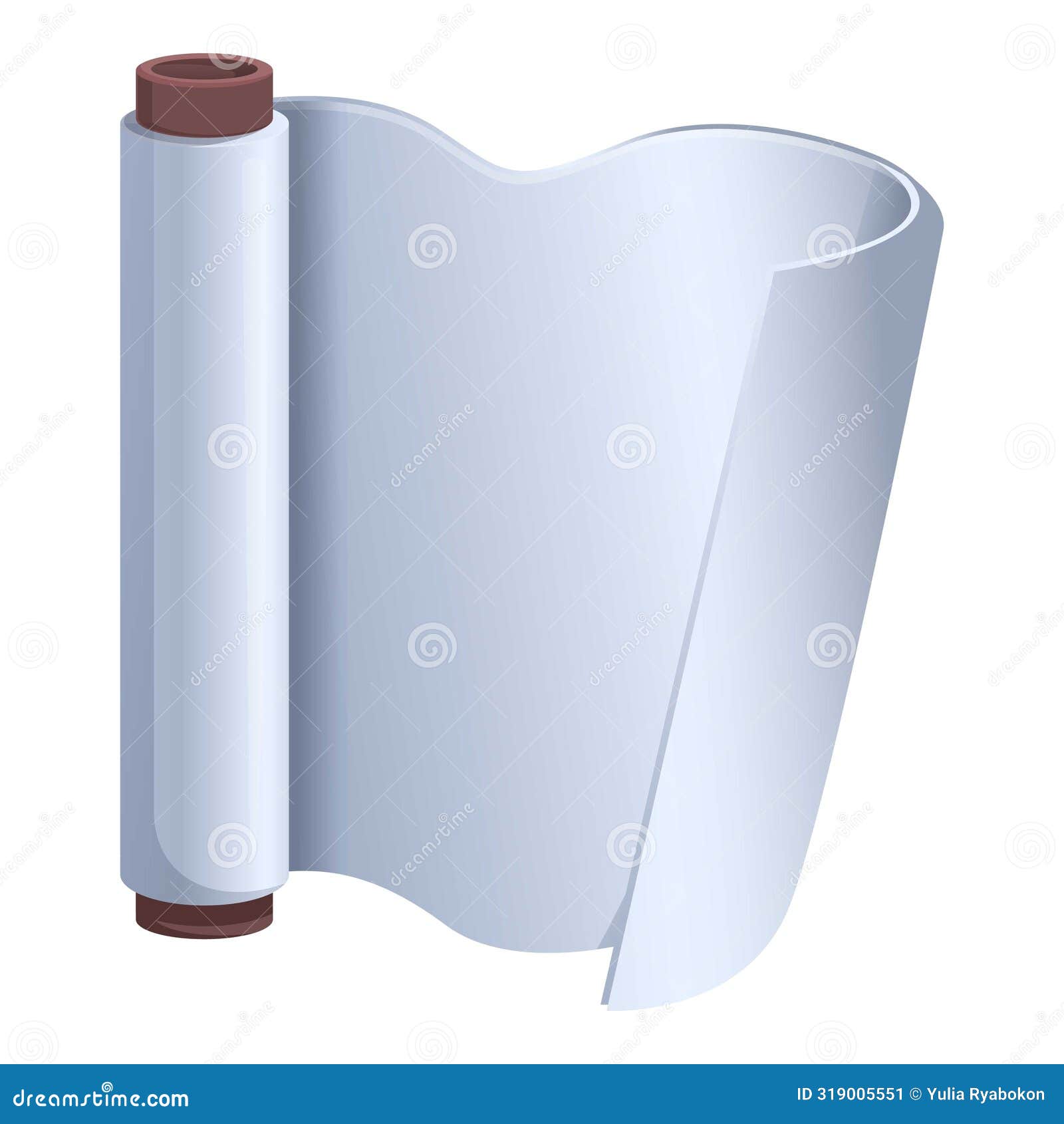 Blank white scroll icon stock illustration. Illustration of digital ...