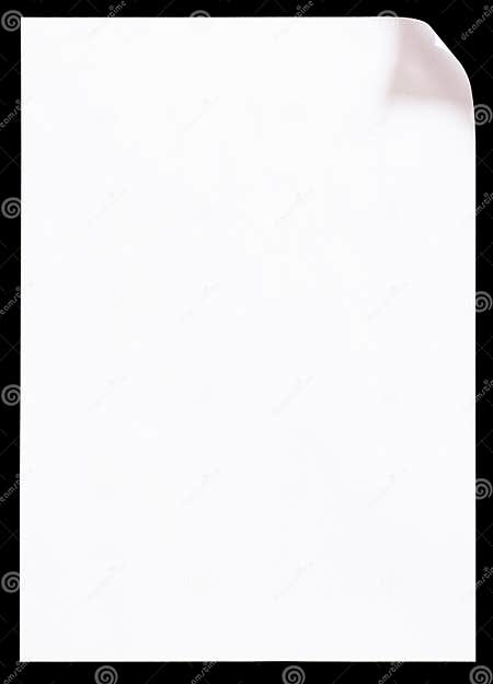 Blank white sheet of paper stock illustration. Illustration of piece ...